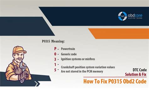 How To Fix P0315 Obd2 Codes System Variation Not Learned ObdCore
