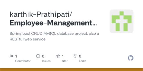 Github Karthik Prathipati Employee Management System Spring Boot Crud Mysql Database Project