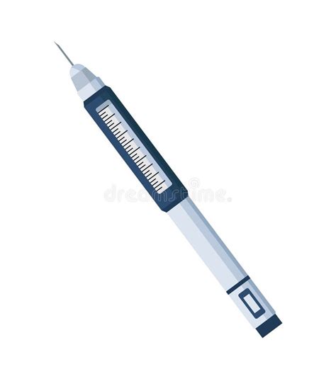 Insulin Syringe Medical Tool Stock Vector Illustration Of Medicine