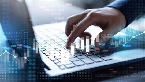 Premium Photo Businessman Using Computer Analyzing Business Graph Chart Data And Investment To