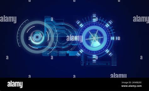 Animation Of Scopes Scanning And Data Processing Over Digital Screen Stock Video Footage Alamy