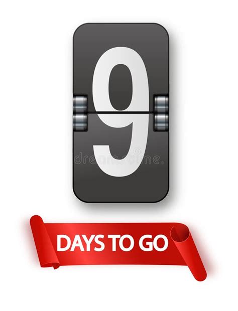 9 Days To Go Icon Set Countdown Of Days Remaining Offer Timer Sticker
