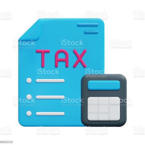3d 세금 아이콘 벡터입니다 흰색 배경에 격리 3d 회계 비즈니스 및 재무 개념 만화 최소한의 스타일 3d 세금 보고서 및 계산기 아이콘 벡터 렌더링 그림입니다 문서에 대한