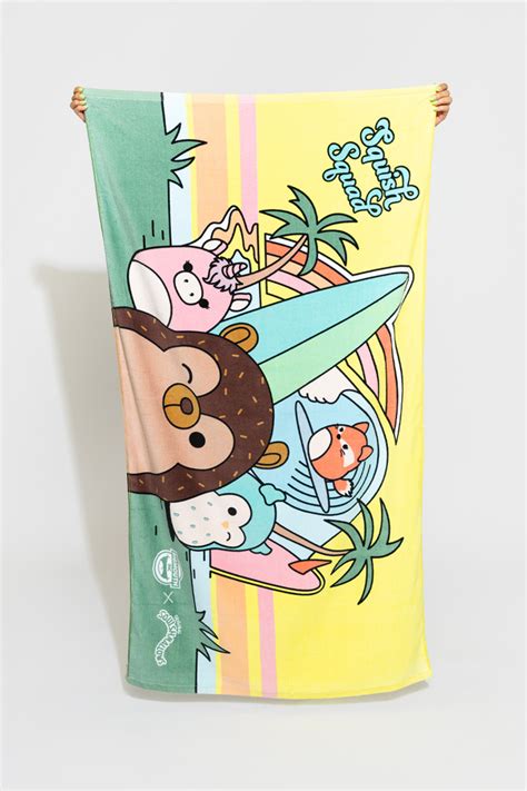 Big Mouth X Squishmallows Squish Surf Squad Beach Towel Francescas