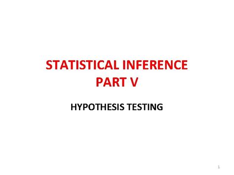 statistical inference part v hypothesis testing 1 tests