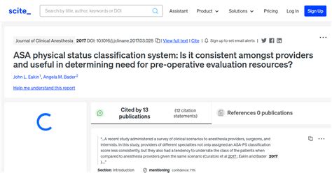 asa physical status classification system is it consistent amongst