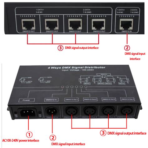 DMX Signal Distributor Channel For DMX LED Strip Lights Or DMX Decoder DMX