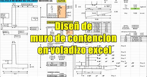 Cálculo de muro de contención en voladizo INGENIERIA CIVIL