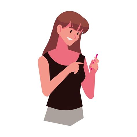 Free Vector Woman Using Smartphone Illustration Isolated