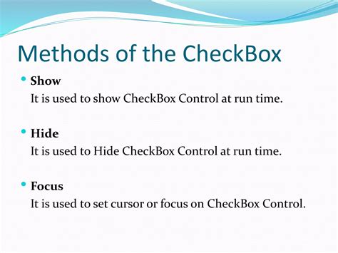 7 Check Box Control Pptx