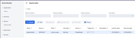 quartz job selection of class flowui 2 0 support jmix