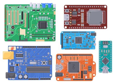 Premium Vector Microcontrollers Pcb Electrical Boards Semiconductor