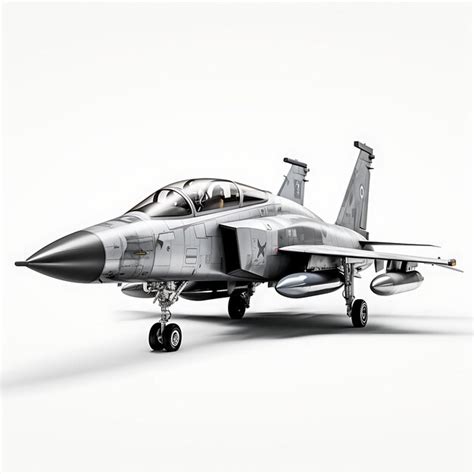 Premium Ai Image Isolated Fighter Jet Angular And Aerodynamic Grey On