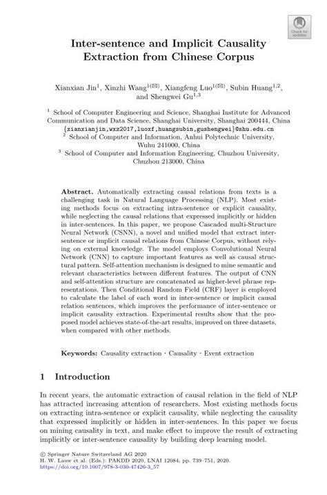 Pdf Inter Sentence And Implicit Causality Extraction From Inter