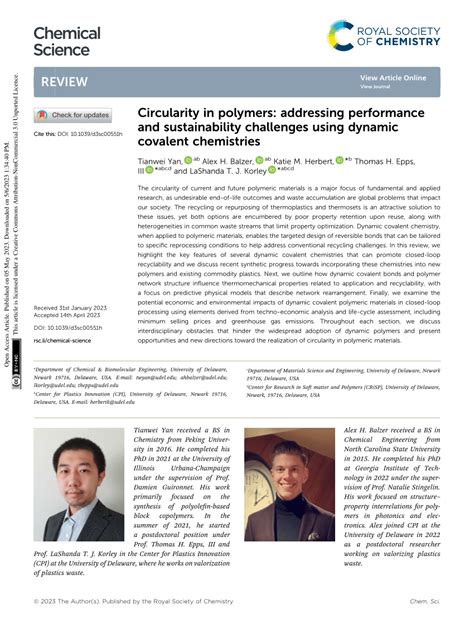 Pdf Circularity In Polymers Addressing Performance And