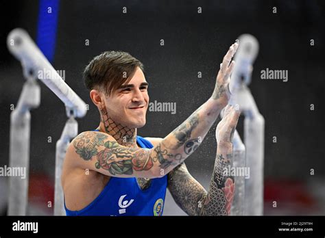 World Champion Nicola Bartolini Ita With Tattoos Preparation On