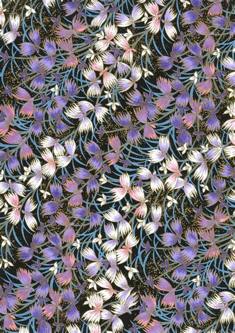 Japanese Yuzen Chiyogami Washi Paper Floral Design 09 A4 Etsy