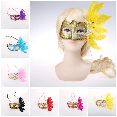 Party Half Face Mask Women Lady Feather Event Party Costume Masks Ball