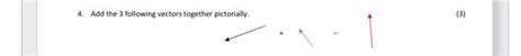 Solved 4 Add The 3 Following Vectors Together Pictorially Chegg Com