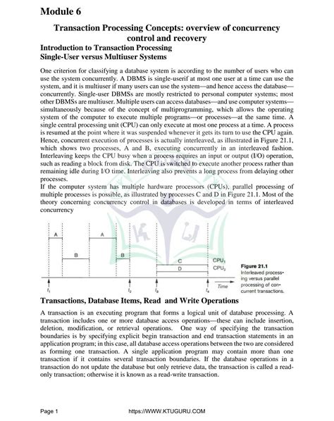 Solution Principles Of Database Design Module 6 Transaction