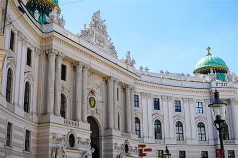 Hofburg Imperial Palace Of Habsburg Dynasty With Blue Sky Background In