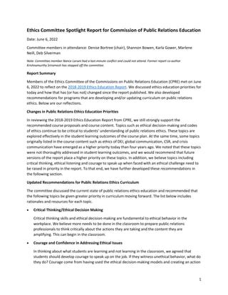 Cpre Ethics Spotlight Report Pdf