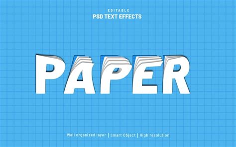 Paper 3d Text Effect Psd High Quality Free Psd Templates For Download