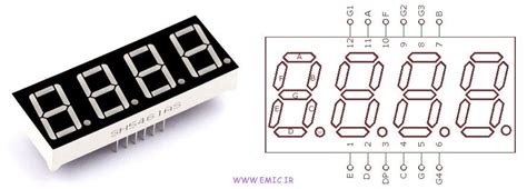 4digit 7segment Display Pinout Emic اِمیک آموزش الکترونیک و میکروکنترلر