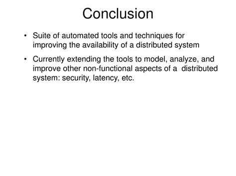 Ppt Improving System Availability In Distributed Environments