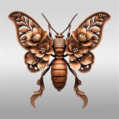 Insect 3d Illusion Laser Engraving File Ornate Termite Art Home Decor