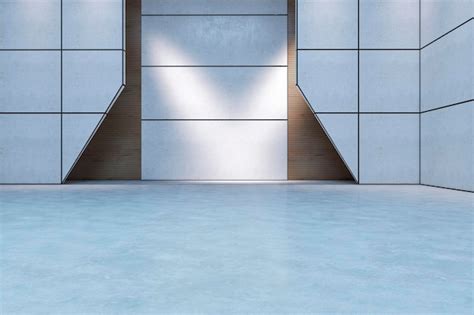 Premium Photo Creative Geometric Tile Room Interior 3d Rendering