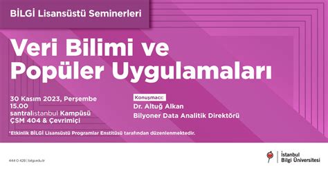 Veri Bilimi ve Popüler Uygulamaları Haberler Duyurular Arşivi