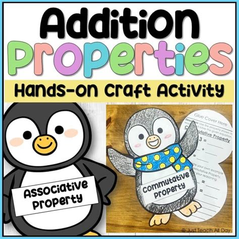 Flamingodeals Properties Of Addition Math Craft Activity Commutative Identity