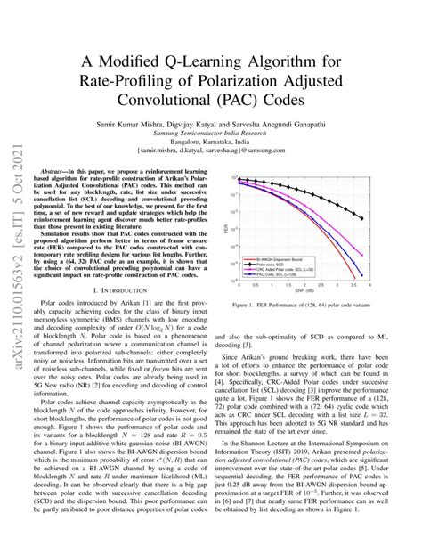 A Modified Q Learning Algorithm For Rate Profiling Of Polarization
