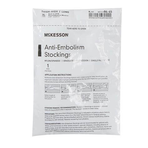 Anti Embolism Stocking Mckesson Long White Inspection Toe Suprememed