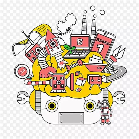 多功能机器人手绘装饰PNGPNG图片素材下载 图片编号vykpwmeq 免抠素材网