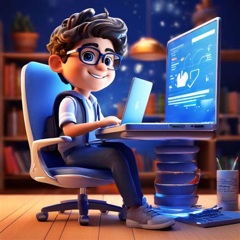 Create A 3d Illustration Featuring A Cute Realistic 18 Year By
