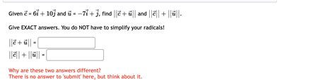 solved given vec c 6vec i 10vec j ﻿and