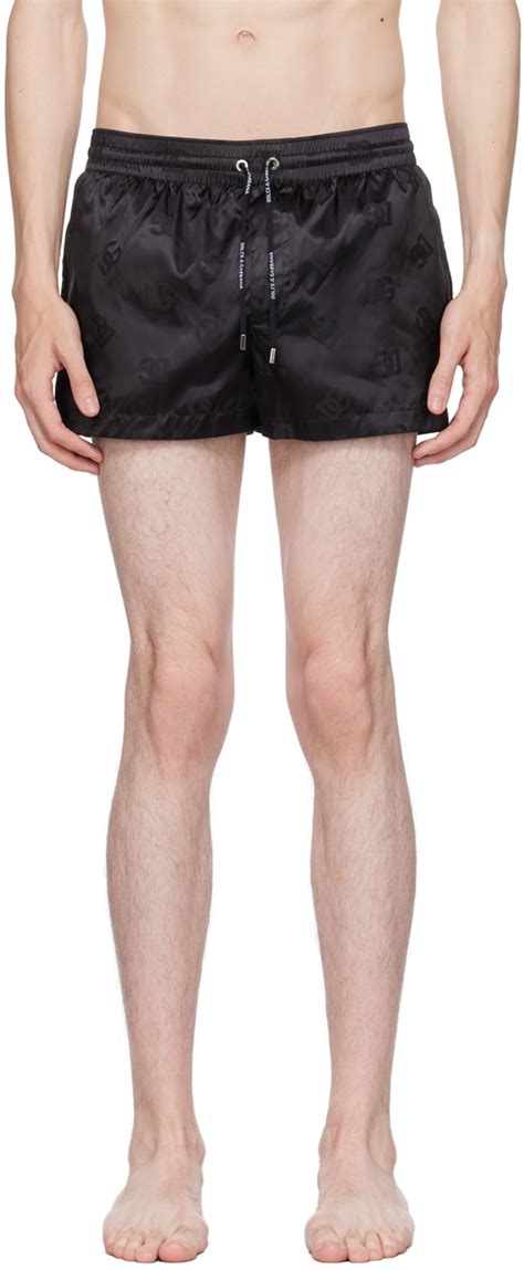 Black Monogram Swim Shorts By Dolceandgabbana On Sale