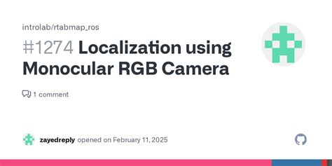 localization using monocular rgb camera · issue 1274 · introlab