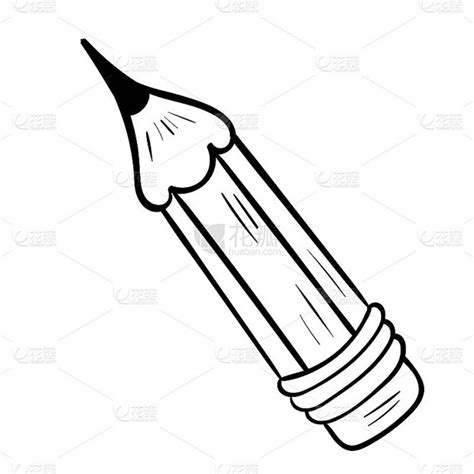 削铅笔文具矢量涂鸦插图学校，