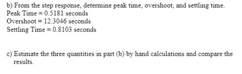 Solved Given The System Transfer Function Chegg