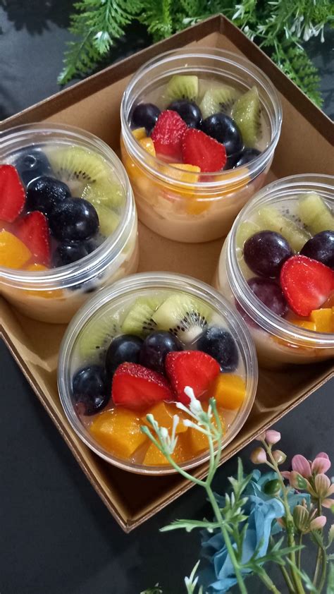 Fruits Pudding Custard Fruit Pudding Custard Pudding