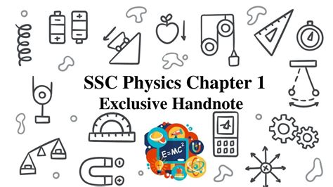 Ssc Physics Chapter 1 {mathematical Ques And Solutions} Hand Note এস এস সি পদার্থবিজ্ঞান ১ম