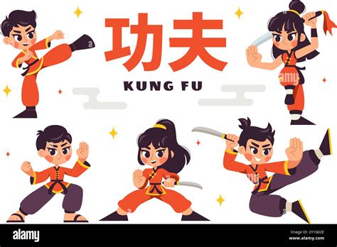 Chinese Translation Kung Fu With People Demonstrating Chinese Martial