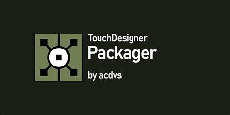 Github Acdvstd Packager A Packaged Touchdesigner Component That
