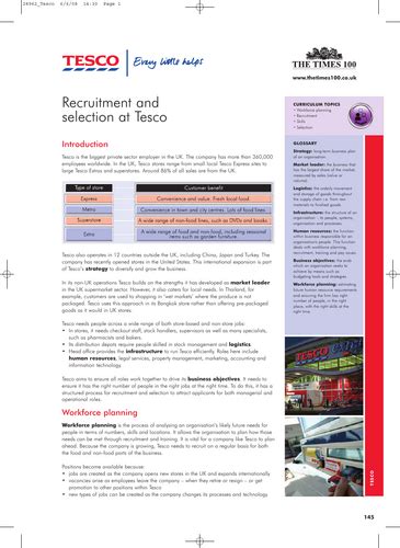Unit 8 Recruitment And Selection Full Unit Teaching Resources