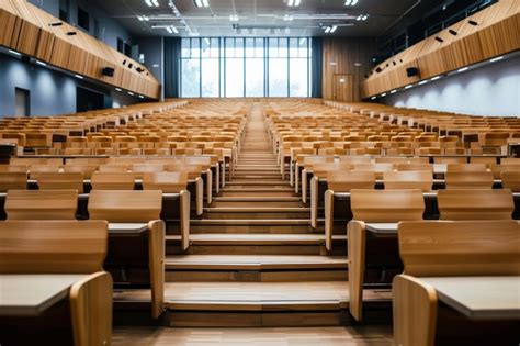 Modern Empty Lecture Hall Inside Of Modern Empty Lecture Hall No People