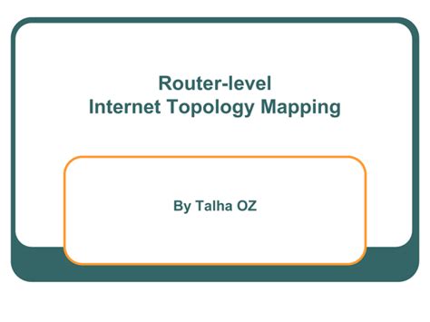 Internet Topology Discovery