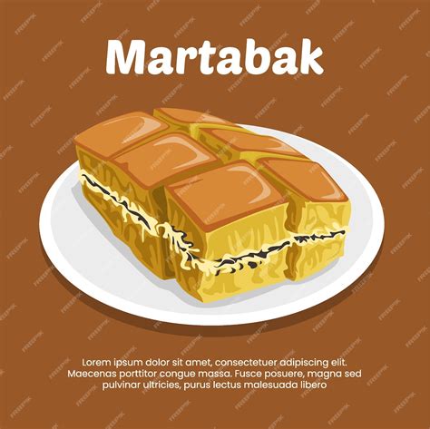 Premium Vector Martabak Indonesian Food Cartoon Flat Design Style
